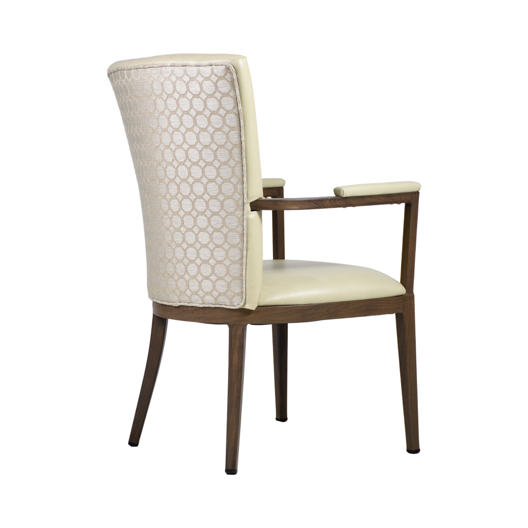 Brianna Commercial Aluminum Wood Look Arm Chair – The Chair Market