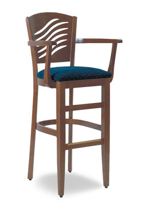Wave Wood Arm Bar Stool – The Chair Market